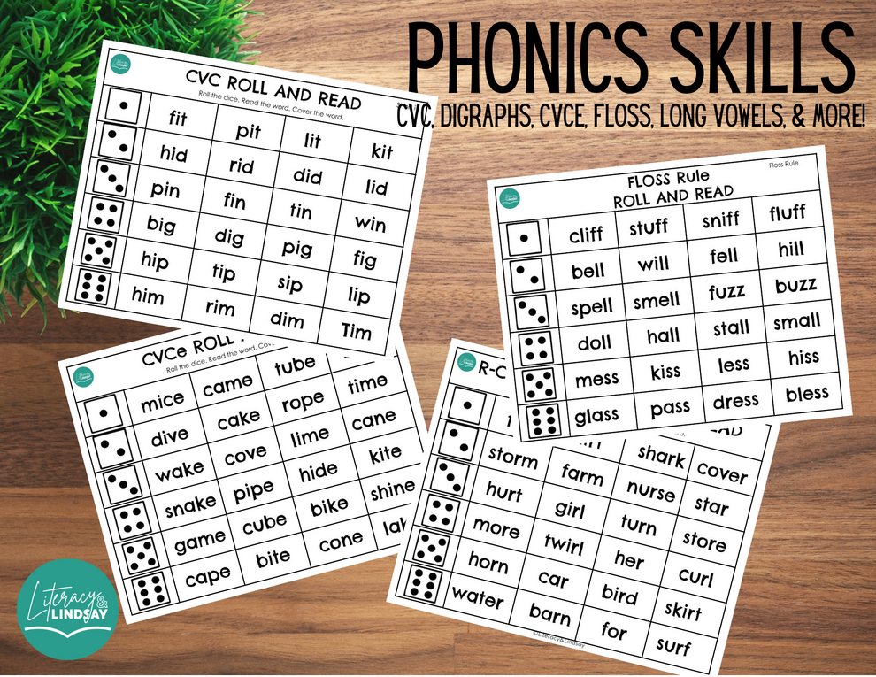 Roll & Read - Phonics Skills – Literacy and Lindsay