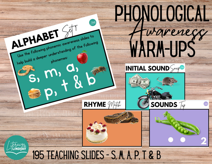 Phonological Awareness Warm Up SET 1 - Teacher Slides – Literacy and ...