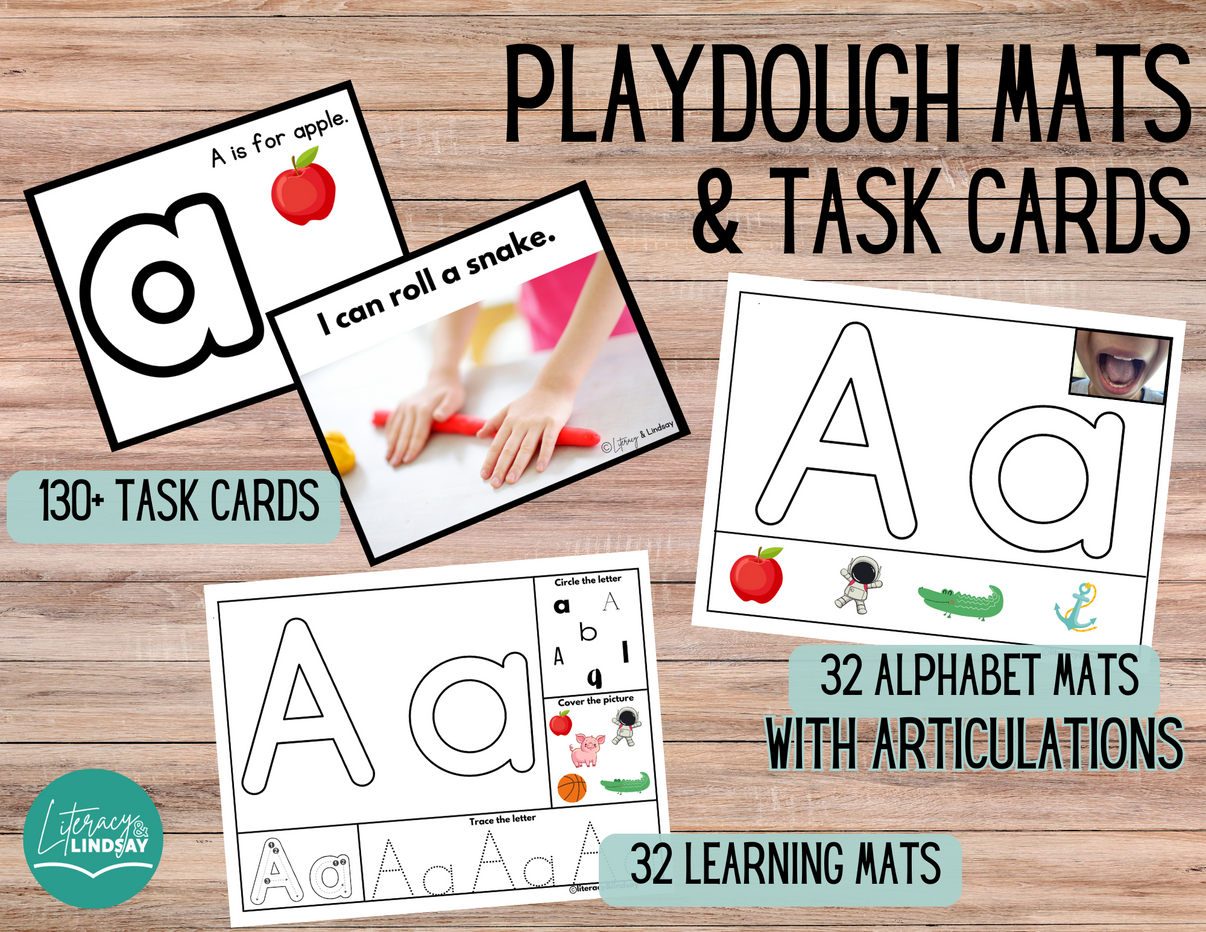 Playdough Mat BUNDLE & Task Cards – Literacy and Lindsay